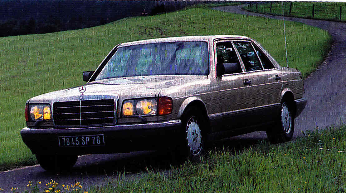 Un essai de la Mercedes 560 SEL en 1988